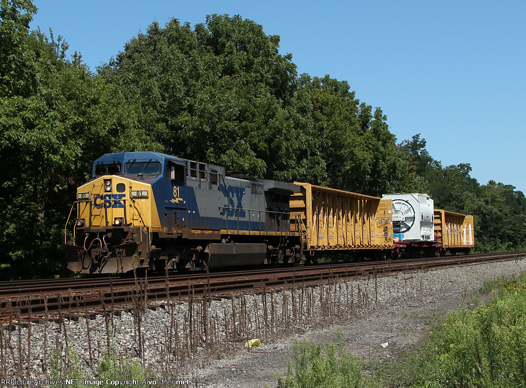 CSX 81 west at Mile 58 Lakeshore Sub